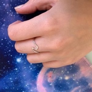 Billabong | Jewelry | Minimalist Silver Plated Wave Summer Ring | Poshmark